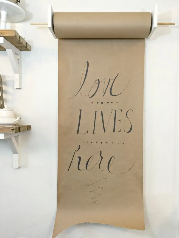 DIY Mounted Craft Paper Roll