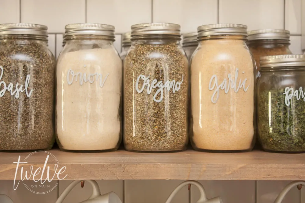 Mason Jar Spice Storage | Pantry Solutions - Twelve On Main