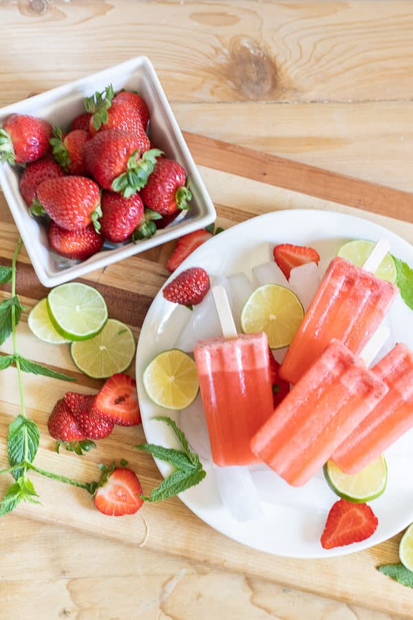Non-Alcoholic Strawberry Mojito Popsicles for Kids and Adults! - Twelve ...