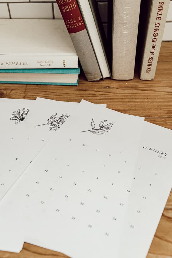 3 Stylish and FREE 2020 Printable Calendars for You! - Twelve On Main