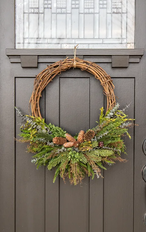 Winter door wreath store