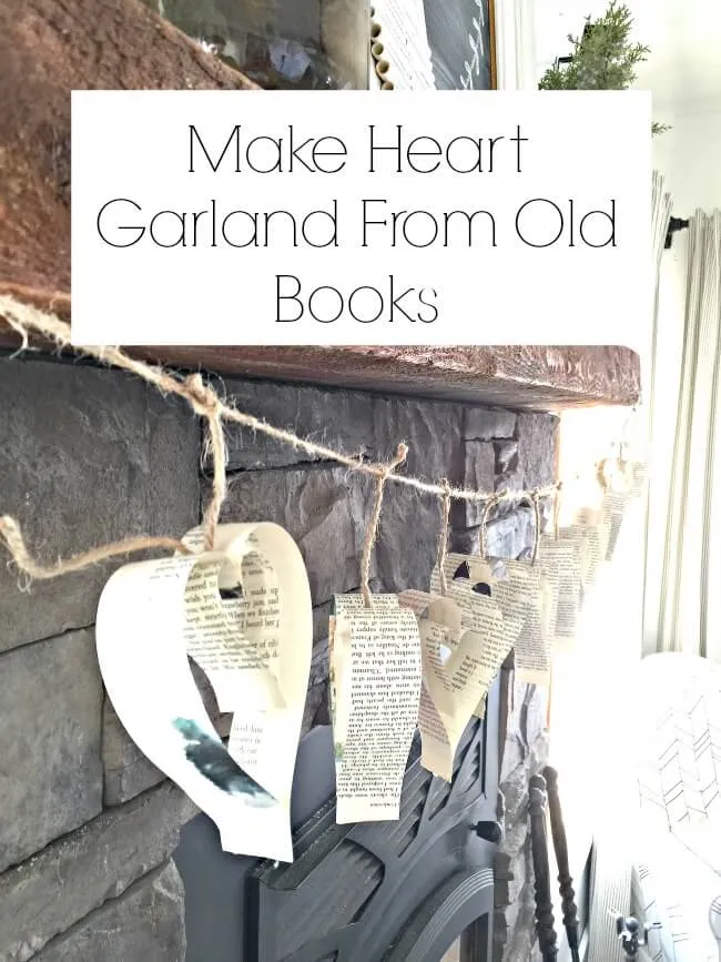Make Heart Garland From Old Books - Twelve On Main