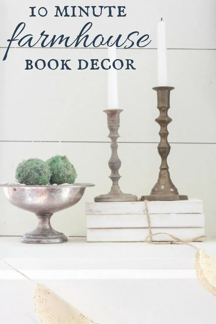 10 Minute Farmhouse Style Book Decor - Twelve On Main