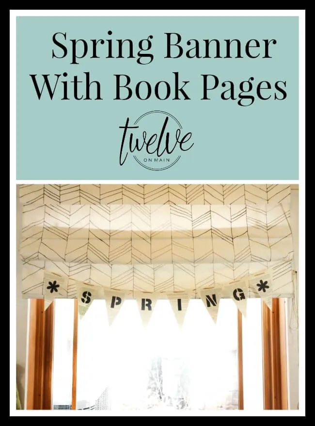 Spring Banner With Book Pages - Twelve On Main