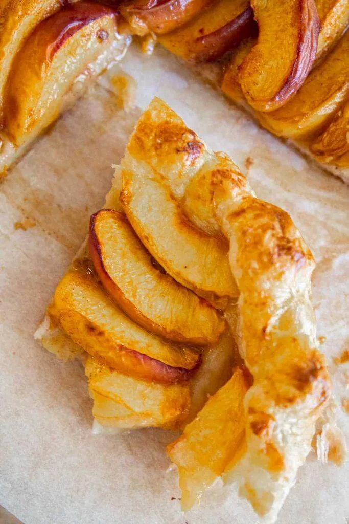 Rustic Easy Peach Tart Using Puff Pastry - Twelve On Main