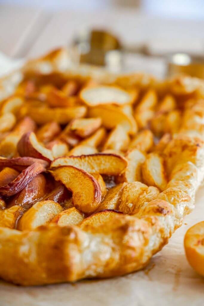 Rustic Easy Peach Tart Using Puff Pastry - Twelve On Main