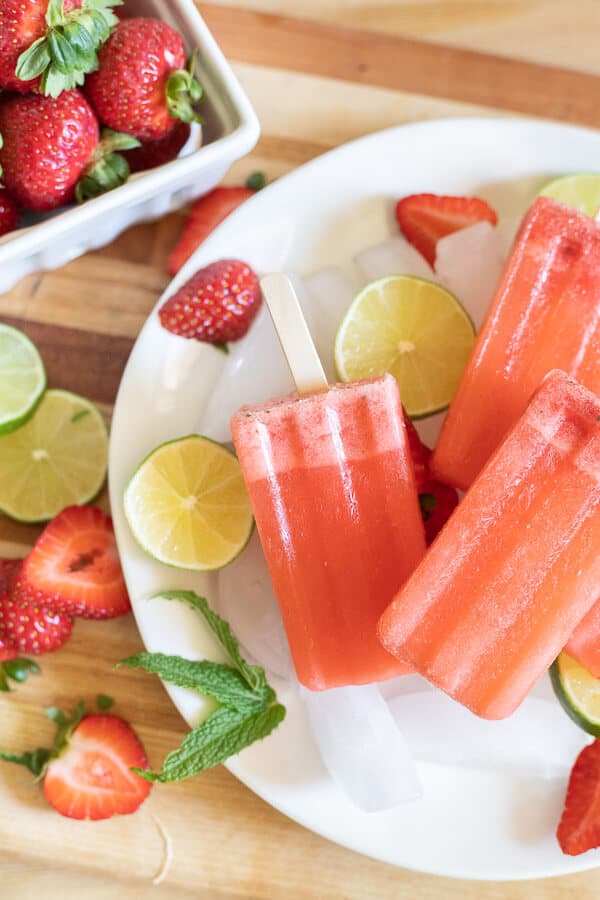 Non-Alcoholic Strawberry Mojito Popsicles for Kids and Adults! - Twelve ...